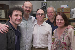 High Cockalorum. Image shows left to right: Jeremy Dyson, James Mason (Mark Gatiss), Harvey (Reece Shearsmith), Pete (Steve Pemberton), Monica Dolan. Credit: BBC